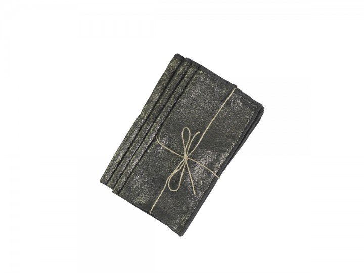 Mundserviet m. guldprint, sæt af 4 - Tekstiler & Servietter - Lene ...