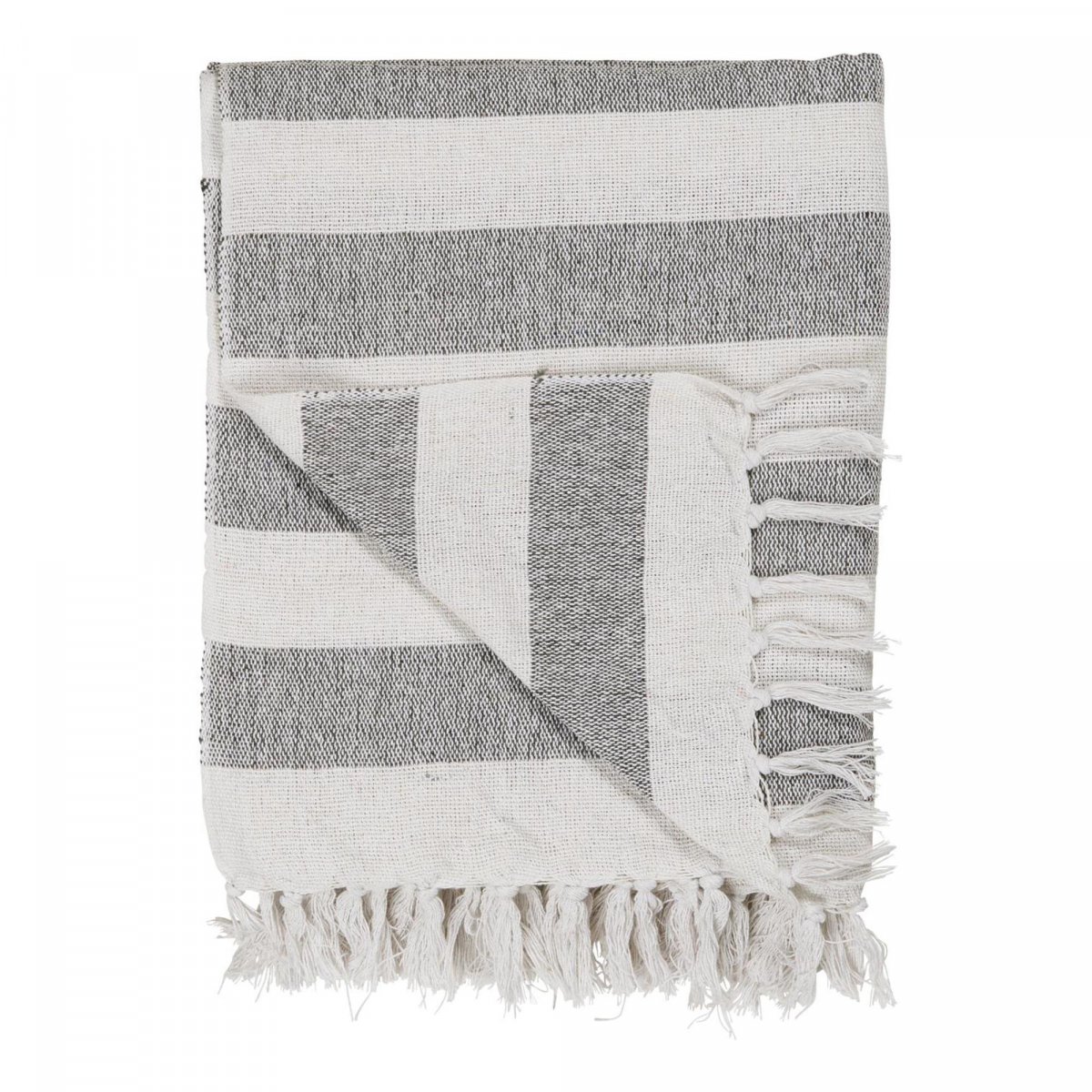 Plaid hvid m. sorte striber - Ib Laursen - Quilts & Plaider - Lene ...